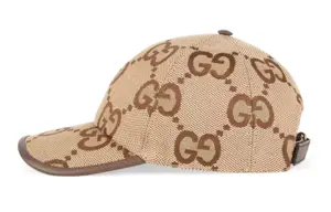 Gucci Jumbo Gg Canvas Baseball Hat - Tan