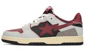 A BATHING APE Sk8 Sta #4 Sneakers - Grey/red/black