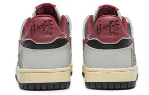 A BATHING APE Sk8 Sta #4 Sneakers - Grey/red/black