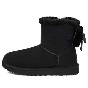 UGG Classic Double Bow Mini Boots - Black