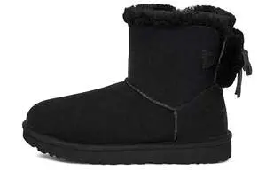 UGG Classic Double Bow Mini Boots - Black