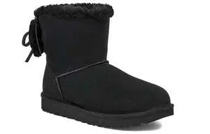 UGG Classic Double Bow Mini Boots - Black
