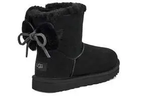 UGG Classic Double Bow Mini Boots - Black