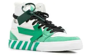 Off-White Vulcanized High-top Sneakers - Green/white