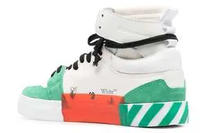 Off-White Vulcanized High-top Sneakers - Green/white