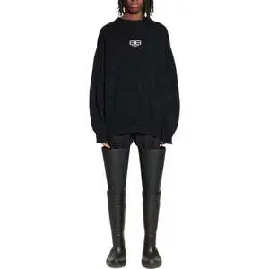 Balenciaga Bb Paris Icon Sweater - Black
