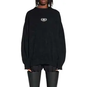 Balenciaga Bb Paris Icon Sweater - Black