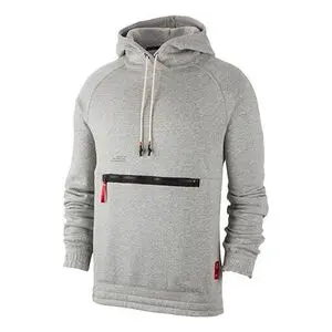 Nike Kyrie Basketball Sports Fleece Lined Knit Hoodie - Grey