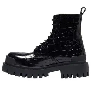 Balenciaga Strike Combat Boots - Black