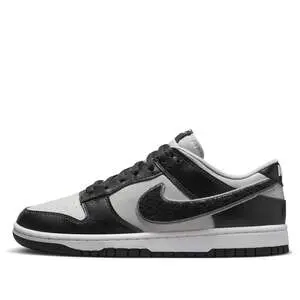 Nike Dunk Low "chenille Swoosh Black Grey Fog
