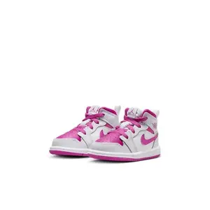 JORDAN 1 Mid Td - Iris Whisper/white/fire Pink