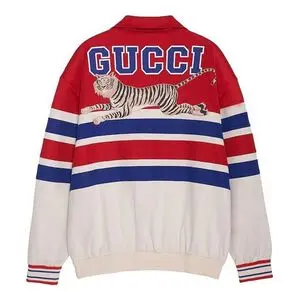 Gucci Tiger Graphic Collared Sweatshirt