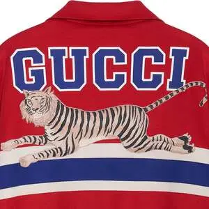 Gucci Tiger Graphic Collared Sweatshirt