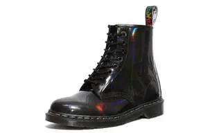 Dr. Martens 1460 Rainbow Lace-up Ankle Boots - Black