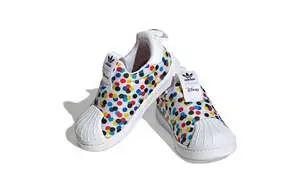 Adidas Superstar 360 X Disney "mickey And Minnie Polka Dots" Slip-on Sneakers - White/black/red