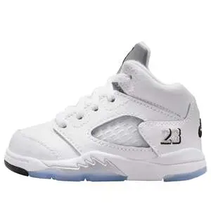 JORDAN Air 5 Retro Sneakers - White/metallic