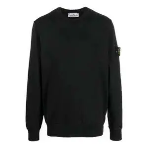 Stone Island STONE ISLAND Crewneck Sweatshirt With Logo Patch Black