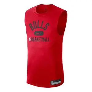 Nike Dri-fit Chicago Bulls Sleeveless Performance T-shirt - Red