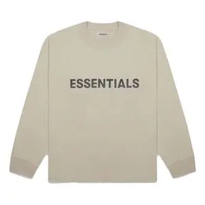 Fear Of God 3d Silicon Applique Long Sleeve T-shirt 'beige - Beige/light Gray