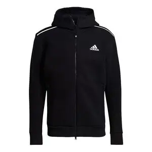 Adidas Zne Hood Logo Printing Sports Hooded Jacket - Black