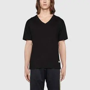 Gucci Ss21 Linen V-neck Tee