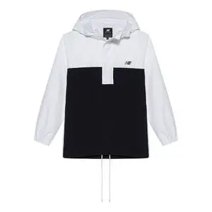NEW BALANCE Fleece Windbreaker Jacket - White/black