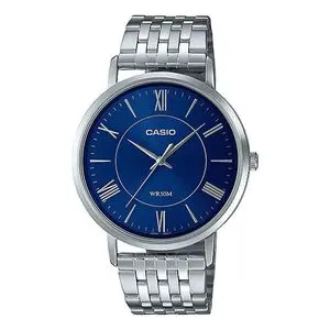 Casio Classic Analog Watch With Stainless Steel Strap - Blue