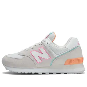 NEW BALANCE 574 Nimbus Cloud Peach Glaze Sneakers - Gray/pink/orange