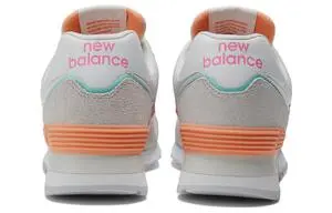 NEW BALANCE 574 Nimbus Cloud Peach Glaze Sneakers - Gray/pink/orange