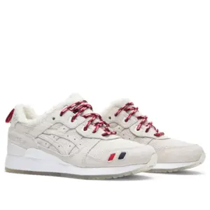 Asics X Kith X Moncler Gel-lyte 3 "white Cream - White/grey/black