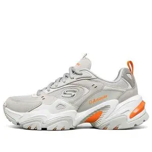 Sketchers Stamina V2 Athletic Sneakers - Grey/orange/white