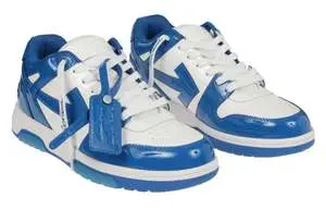Off-White Out Of Office" Low-top Patent Sneaker - Blue/white