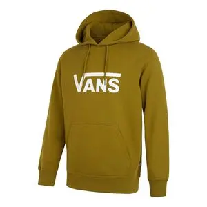 VANS Pullover Fleece Lined Hoodie With Alphabet Logo - Olive Green