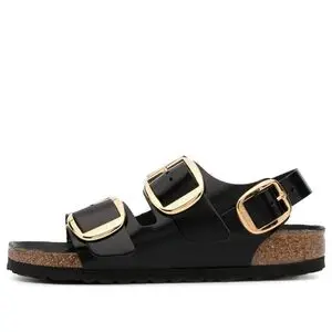 BIRKENSTOCK Milano Big Buckle Sandals - Black