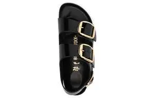 BIRKENSTOCK Milano Big Buckle Sandals - Black