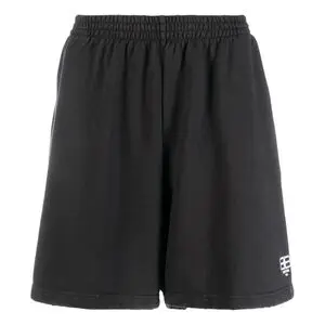 Balenciaga Bb Paris Icon Sweat Shorts - Black
