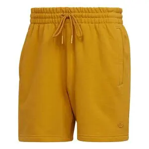 Adidas Originals C Short Ft Solid Color Lacing Sports Shorts - Gold