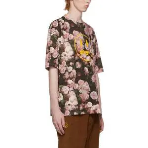 Drew House Ssense Exclusive Painted Mascot T-shirt 'pink Khaki - Pink/khaki
