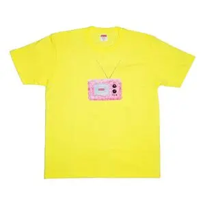 Supreme Ss18 Tv Tee Bright Printing Short Sleeve - Yellow