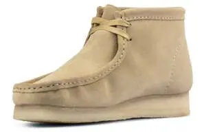 Clarks Wallabee Suede Ankle Boots - Beige