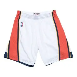 Mitchell & Ness Golden State Warriors Home 2009-10 Nba Swingman Shorts - White/orange/navy