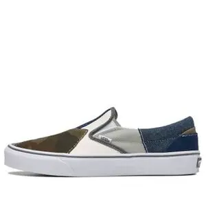 VANS Vans Classic Slip-On Patchwork Camo Low Top Sneakers Brown/blue/white
