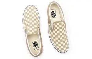 VANS Classic Slip-on Checkerboard Sneakers - Brown