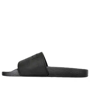 Gucci Embossed Logo Rubber Slides - Black