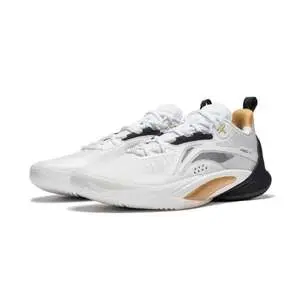 LI-NING Speed Athletic Sneakers - White/gold/black