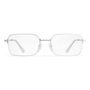 Balenciaga Rectangle Rimless Eyeglasses - Silver