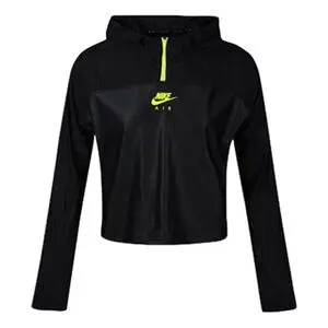 Nike Half Zipper Hooded Track Jacket - Black