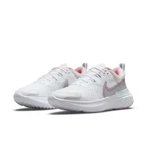Nike React Miler 2 Athletic Sneakers - White/pink/silver
