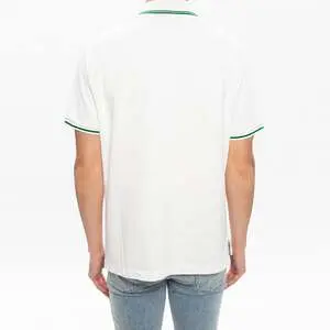 Gucci Embellished Webbing And Interlocking Gg Cotton Short-sleeved Polo Shirt For White