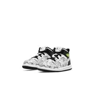 JORDAN Air 1 Mid Se 'diy' Sneakers - White/black